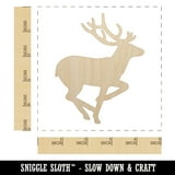 Deer Buck in Profile Solid Wood Shape Unfinished Piece Cutout Craft DIY ...