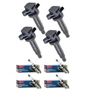 Set of 4 ISA Ignition Coils and 4 Autolite Spark Plugs Compatible with ...
