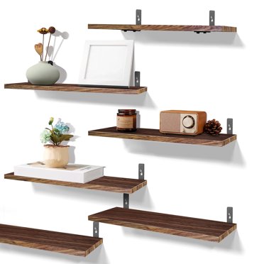 Clear Acrylic Shelves 14.5 inches , 3/4" Thick Transparent Wall Mounted ...