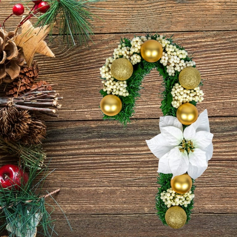 Metal Frames Candy Cane Wreath FSSTAM Candy Cane Metal Wire Wreath