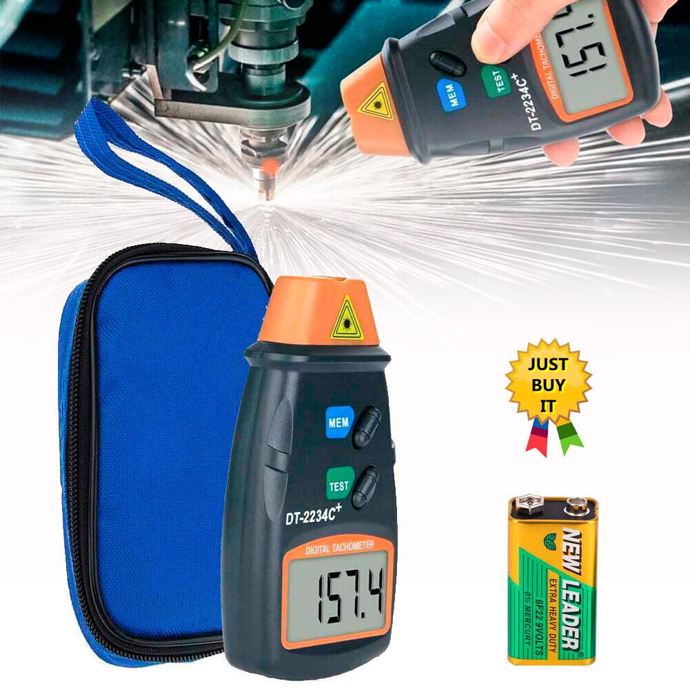 Professional Digital Laser Photo Tachometer Non Contact RPM Tach ...