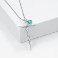 TANGPOET Silver Cross Necklace for Women December Birthstone Necklace ...