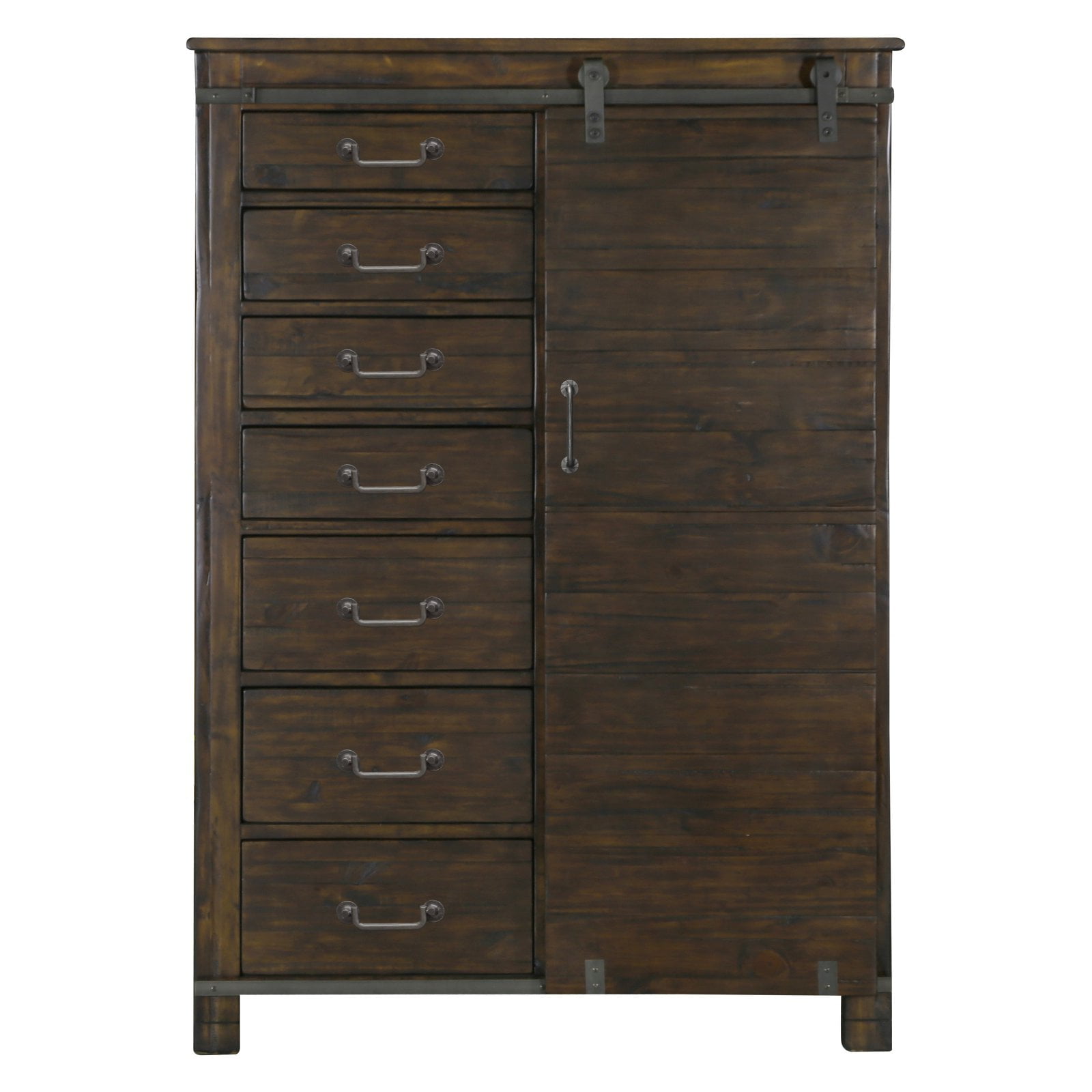 Magnussen Pine Hill 7 Drawer Sliding Door Chest - Walmart.com