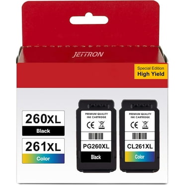 Canon PG-260 Black & CL-261 Color Ink Cartridges,Standard-Capacity ...