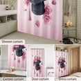 Bathroom Shower Curtain Graduation Cap Flowers Roses Waterproof Shower ...