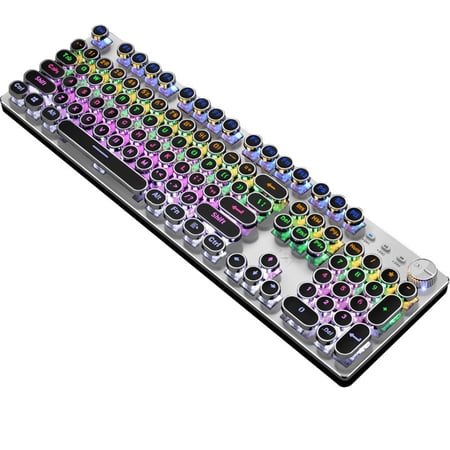 Gaming Keyboard Wired Floating Keyboard, Quiet Ergonomic Water ...