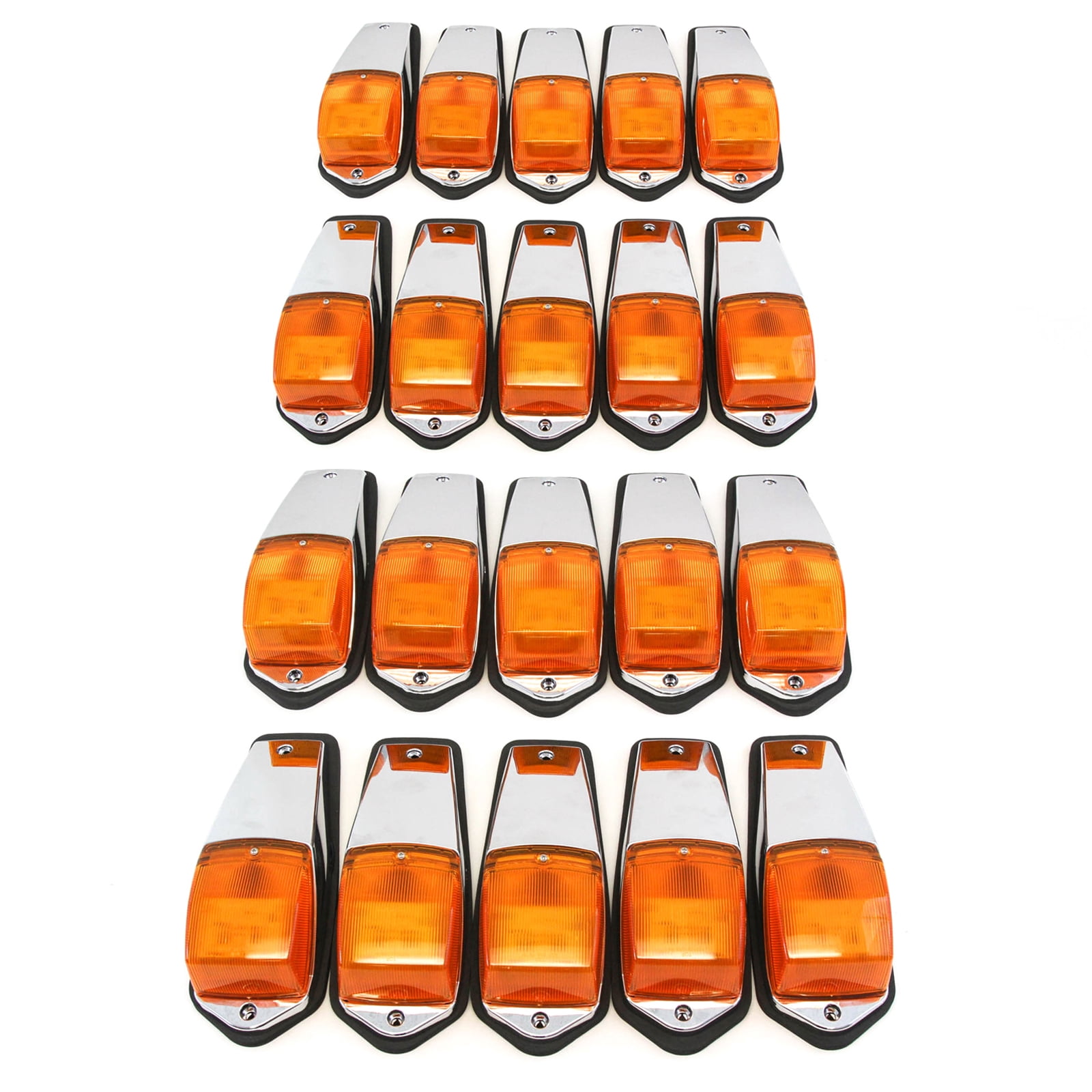 Red Hound Auto Set of 20 Cab Marker Lights Chrome with 31 Ultra Bright ...