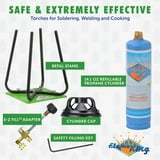 Flame King Eco-Friendly Refillable 1LB Empty Propane Cylinder Tank with ...