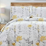 Jessy Home Twin Floral Quilts Bedspread Microfiber Coverlet Breathable ...