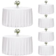 120 Inch Pink Round Tablecloth, 6 Pack Round Table Cloth Polyester ...