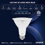 Luxrite PAR30 Long Neck LED Flood Light Bulb 10W=75W 5CCT 850LM ...