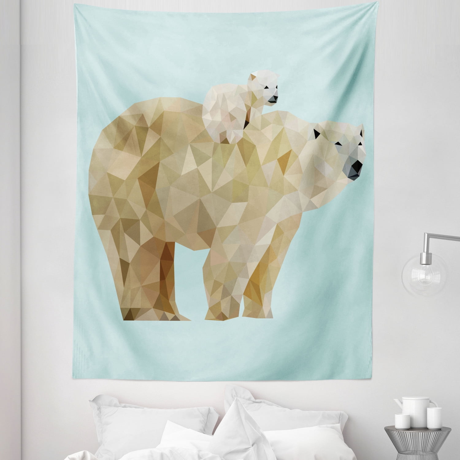 Bears Tapestry, Crystalized Look of Polar Animal Cold Climate Natural ...