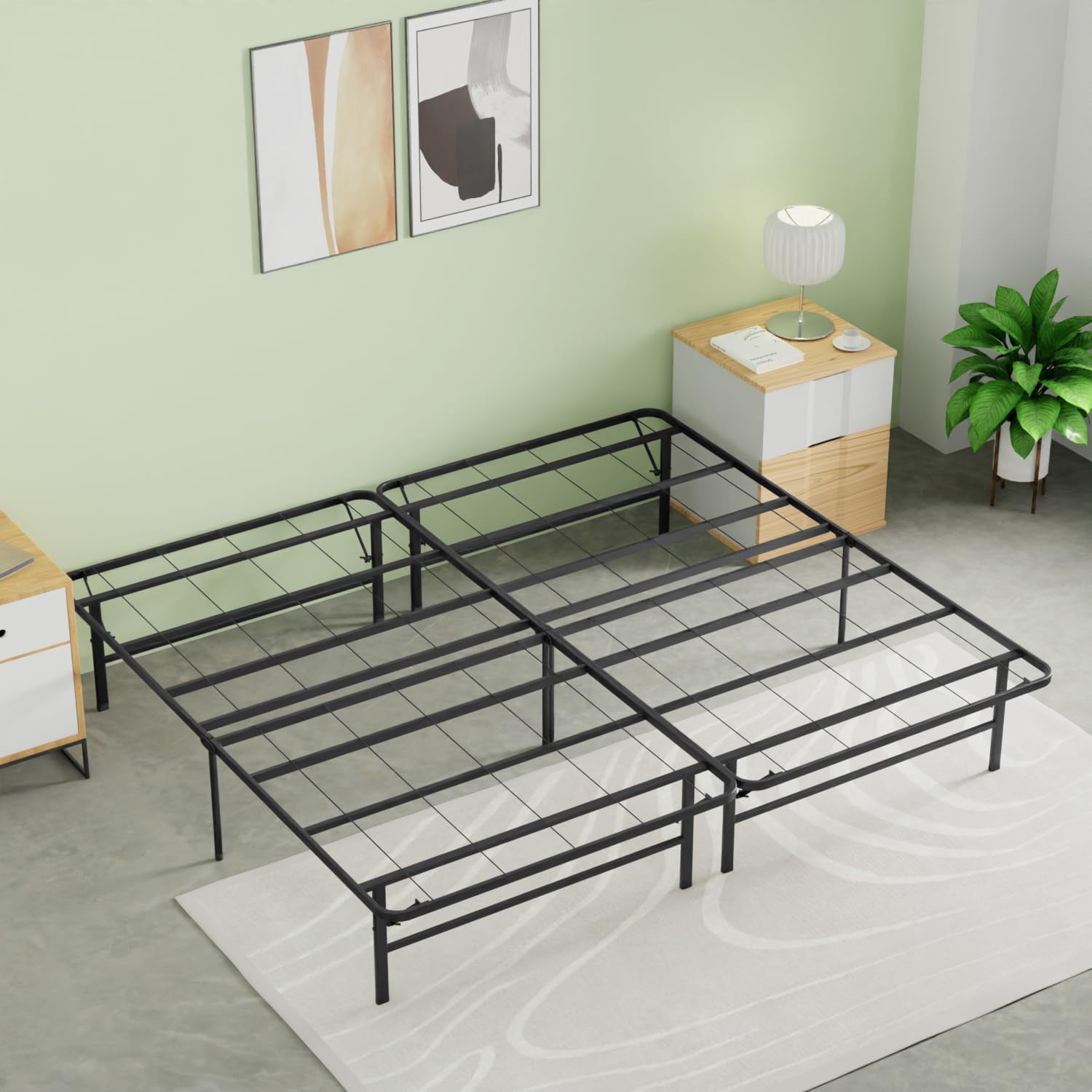 Click here for Bestmassage Bed Frame Metal Platform Bed Frame Mat... prices