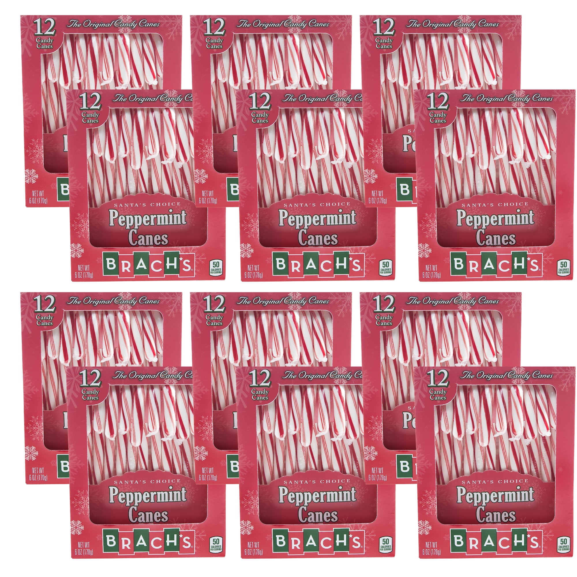 (12) Brach's The Original Peppermint Candy Canes Red & White Classic ...