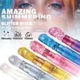 SDOHIG 6-Color Glitter Stick Set, Waterproof Face Body Hair Glitter Gel ...