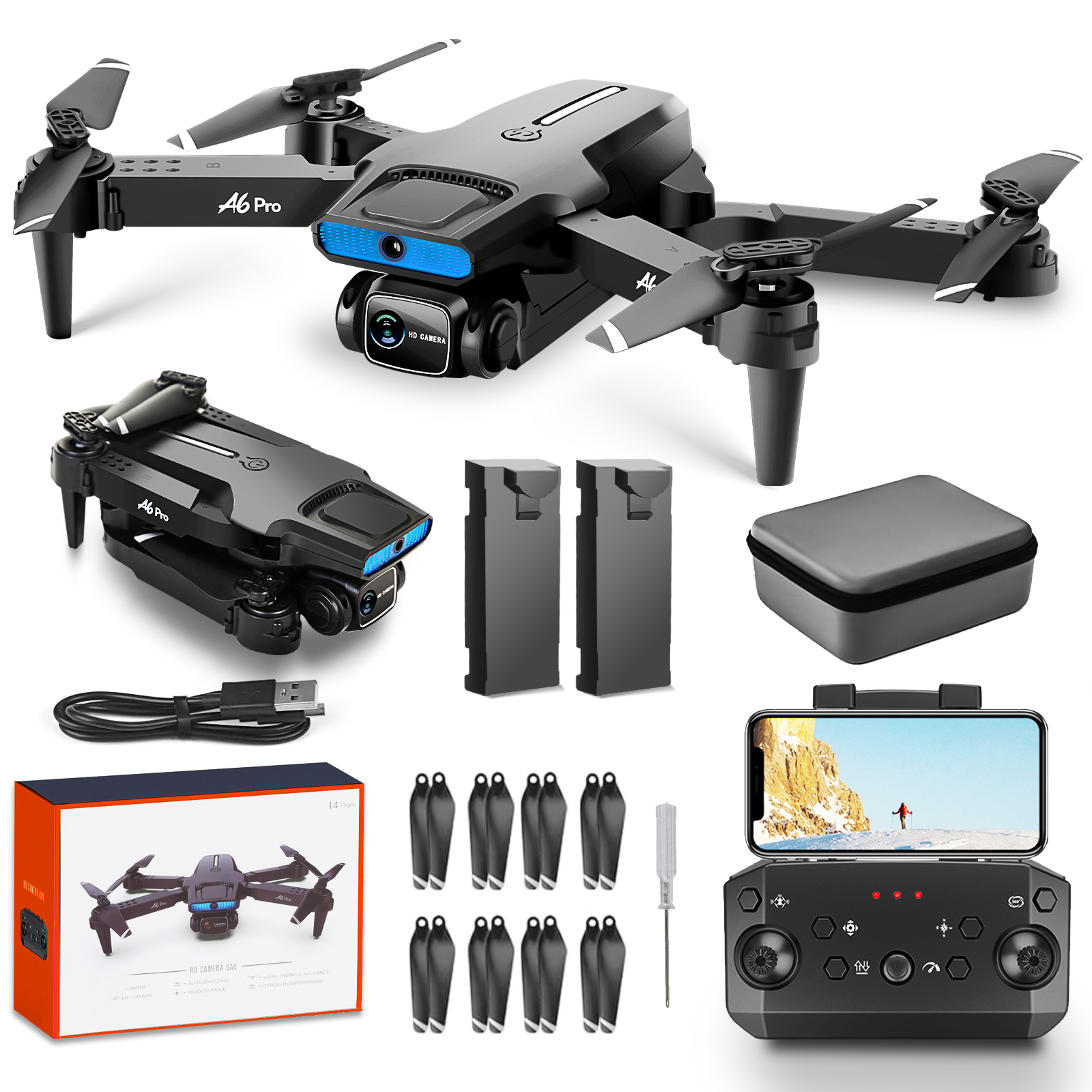 Swift Stream Z-12 HD Wi-Fi Camera Foldable Drone with Interchangeable ...