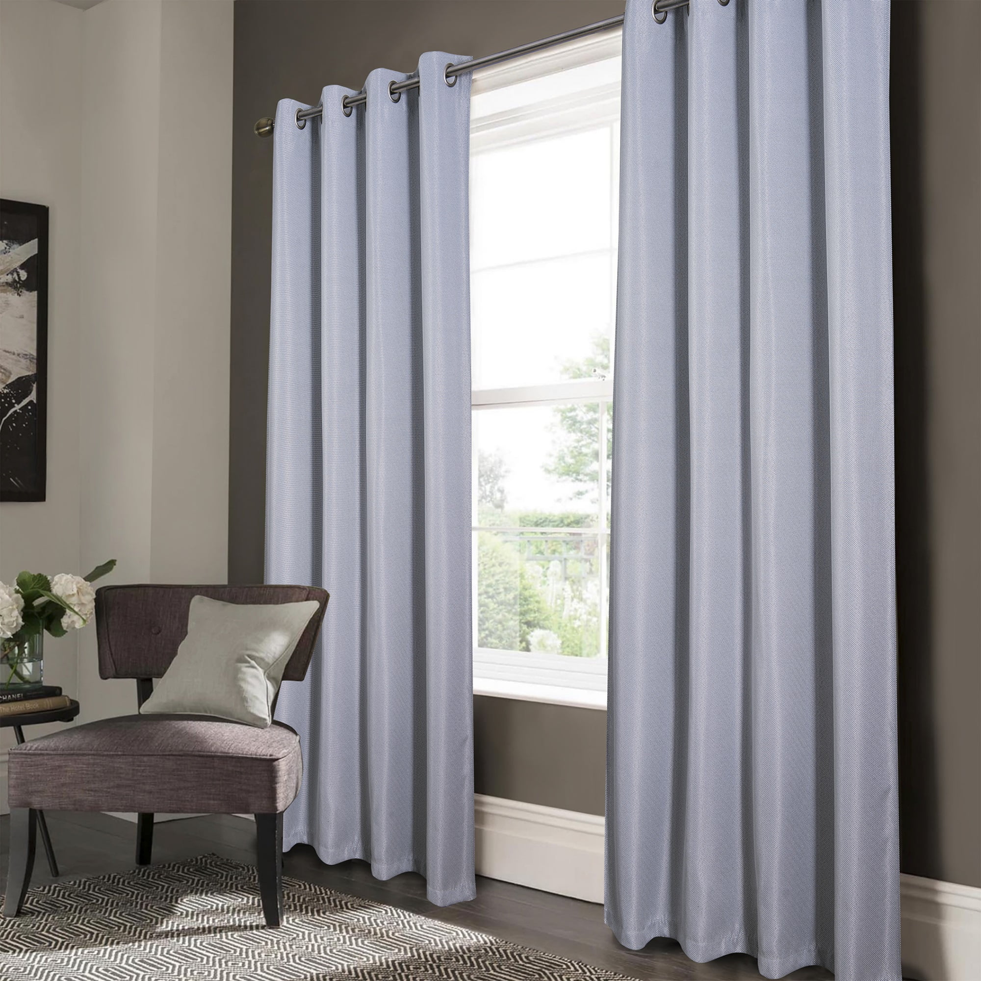 Lucas Jacquard Blackout Grommet Panel 90" Silver - Walmart.com