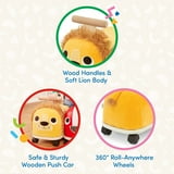 Battat Rollin' Lion Animal Ride-On Toy with Wooden Handle, Toddler and ...