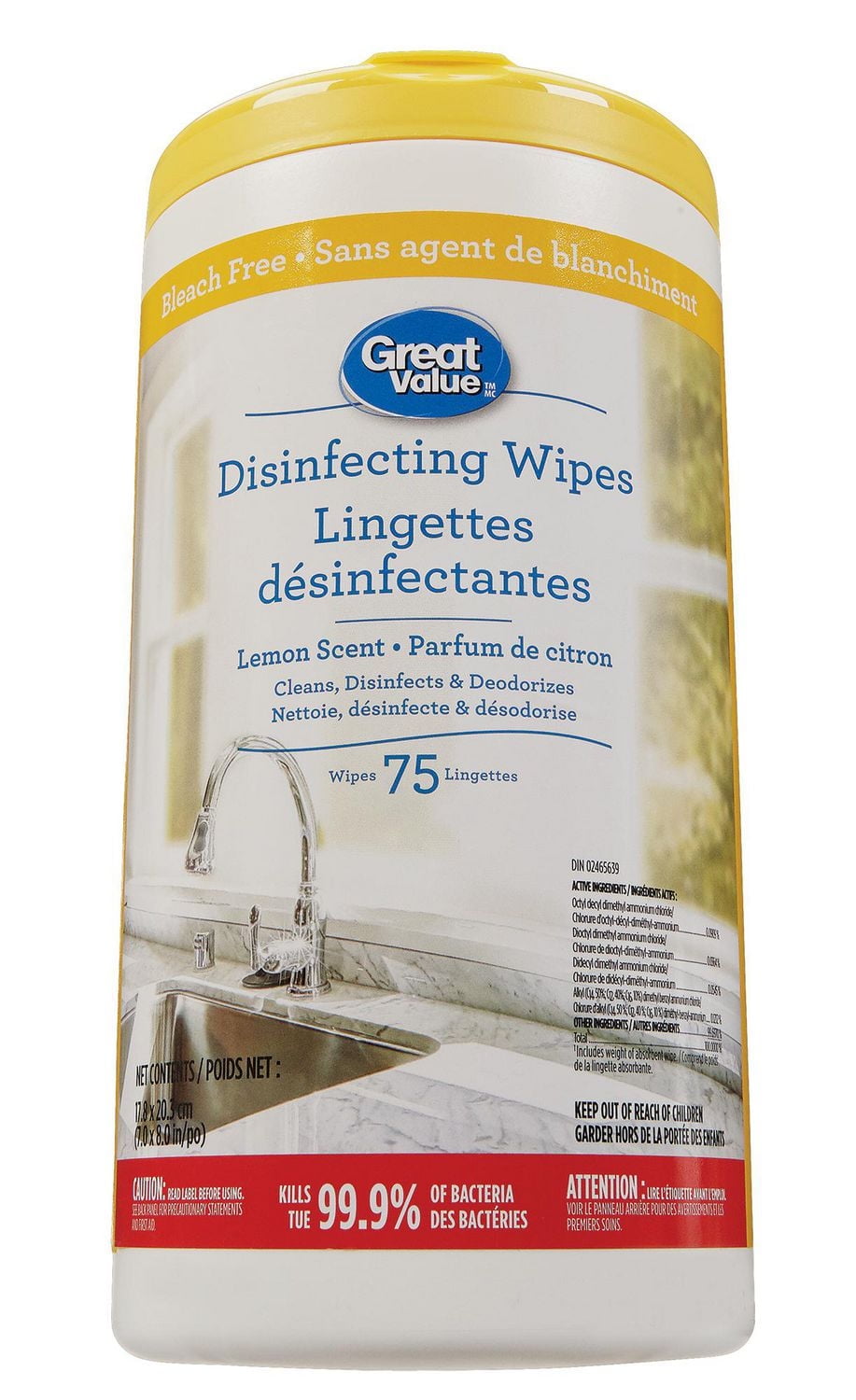 Great Value Disinfecting Wipes Lemon Scent - Walmart.ca