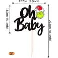 1 Pack Christmas Oh Baby Cake Topper Glitter Baby Shower Xmas Cake Pick ...