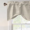 Beige Solid Tie Up Valances Curtain, Minimalist Cloth Cream Khaki Linen ...