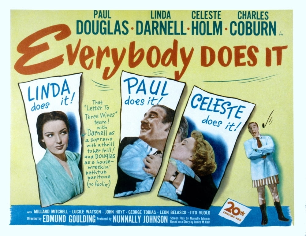 Everybody Does It Us Poster Linda Darnell Paul Douglas Celeste Holm ...