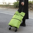 Juanioy Foldable Shopping Trolley on Wheels Heavy-Duty Waterproof ...