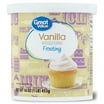 Great Value Vanilla Frosting Tub, White, 16 oz - Walmart.com