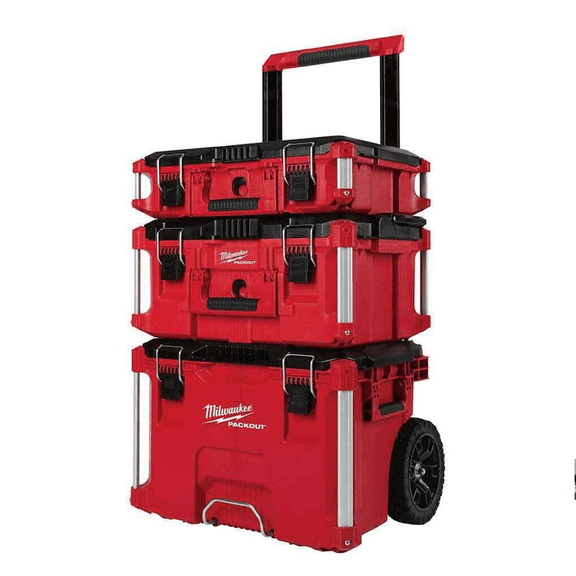 Milwaukee 48-22-8401 PACKOUT 22 in. Rolling Tool Box, 22 in. Large Tool ...