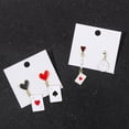 2 Pairs Fashionable Card Themed Earrings Alloy Heart Ear Accessories ...