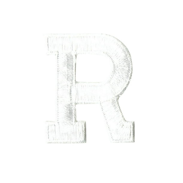 Alphabet Letter - R - Color White - 2" Block Style - Iron On ...