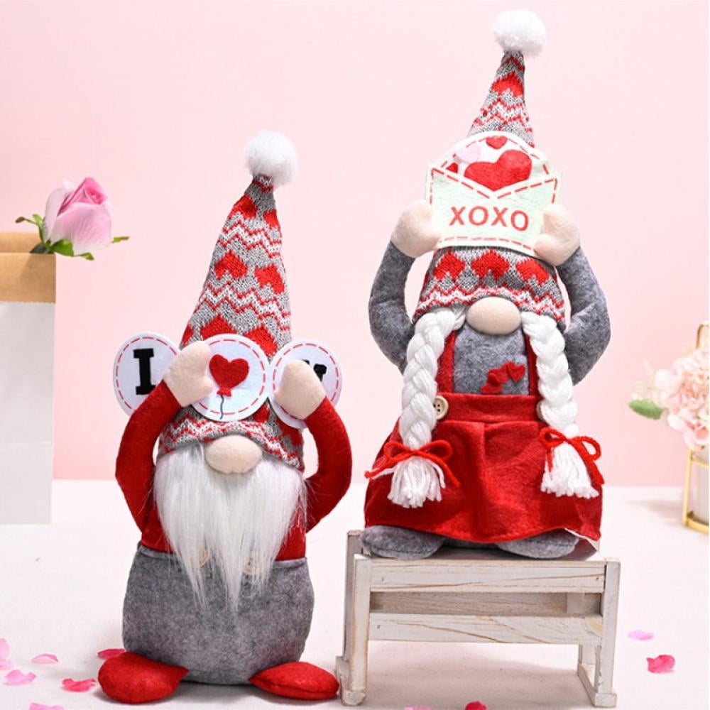 2 Pack Valentines Day Gnomes Plush Dolls Decorations, Handmake ...