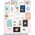 Primedaycard, 60 Happy Birthday Cards, 5x7 Bulk with Envelopes ...