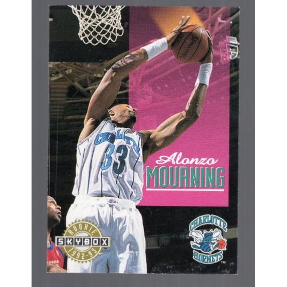 1992-93 SkyBox #332 Alonzo Mourning SP RC NBA Basketball Trading Card ...