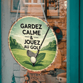 Acrylic Round Hanging Ornament, Vintage Golf Landscape Keep Calm Play ...