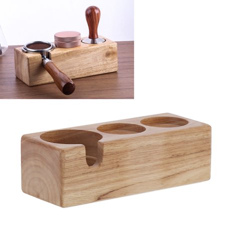 ANGGREK Coffee Handle Base,3‑Hole Composite Wood Coffee Handle Holder ...