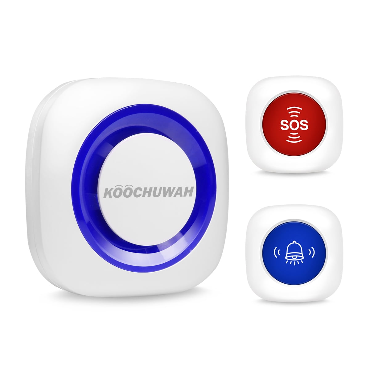 2 in 1 Wireless Caregiver Pager + Doorbell Chime Button - SOS Alert ...