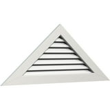 64"W x 32"H Triangle Gable Vent (76 1/8"W x 38"H Frame Size) 12/12 ...