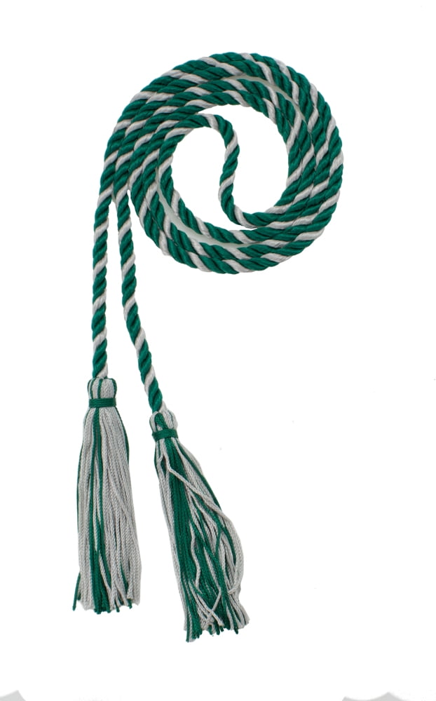 Graduation Honor Cord - DK GREEN / GRAY - Every School Color Available ...