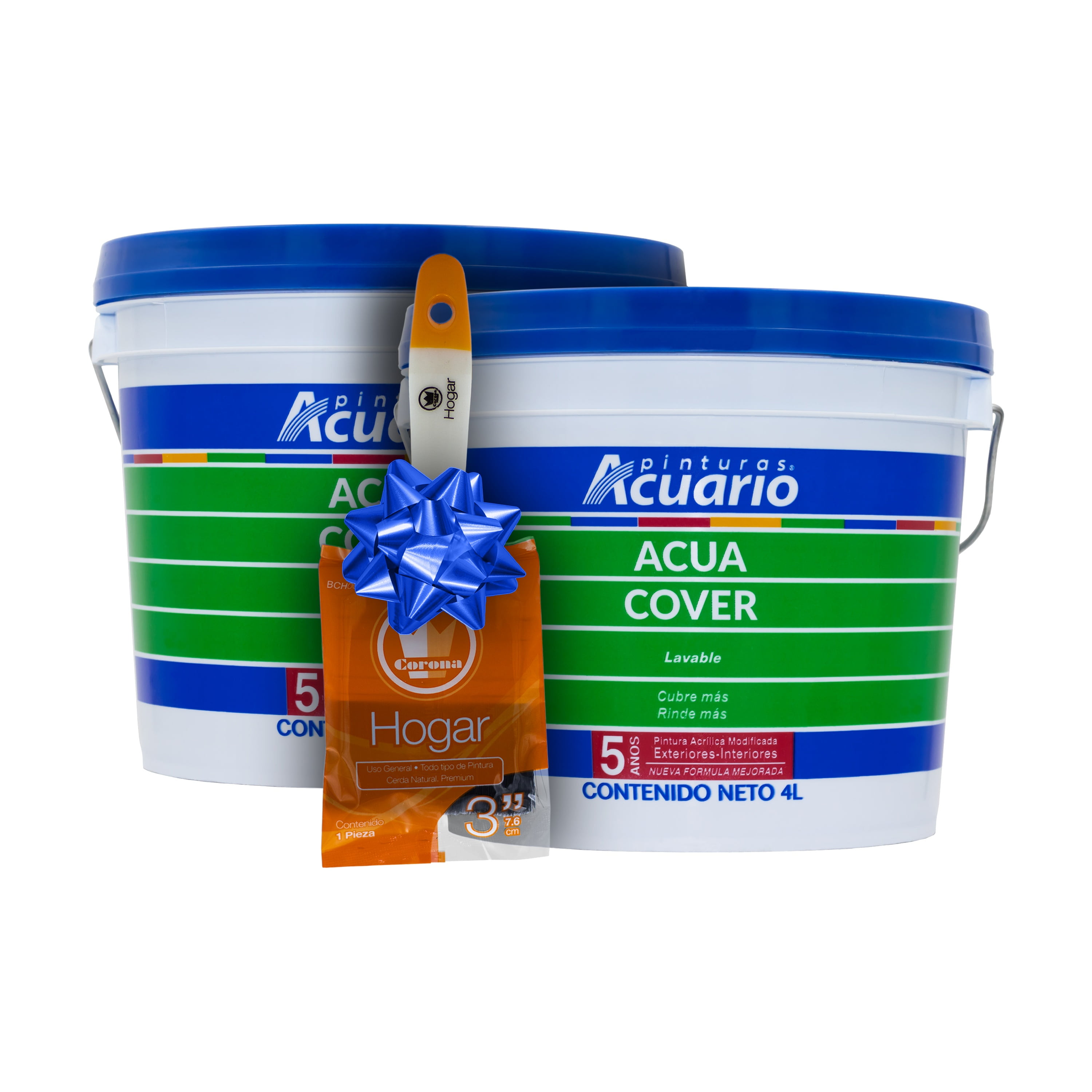 Pintura Vinil Acrílica Acua Cover Color Blanco 5 Años Mate 8 Litros ...