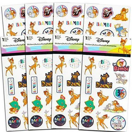 Disney Bambi Stickers Party Favors Set ~ Bundle Includes 100 Bambi ...