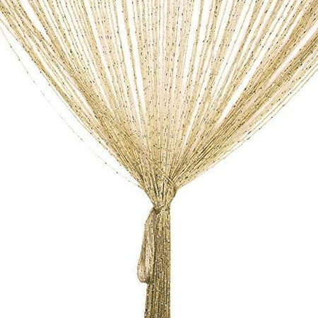 Door Curtain, Decorative Silver String Curtain 100 X 200 Cm Wall Panel ...