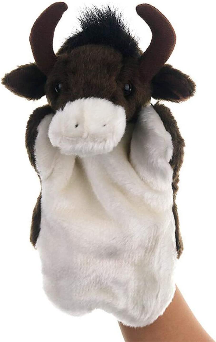 Plush Cow Bull Hand Puppets Stuffed Animals Toys for Imaginative Pretend Play Storytelling ...