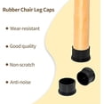 2" Non-Slip Rubber Chair Leg Caps Tips Floor Protectors Round Furniture ...