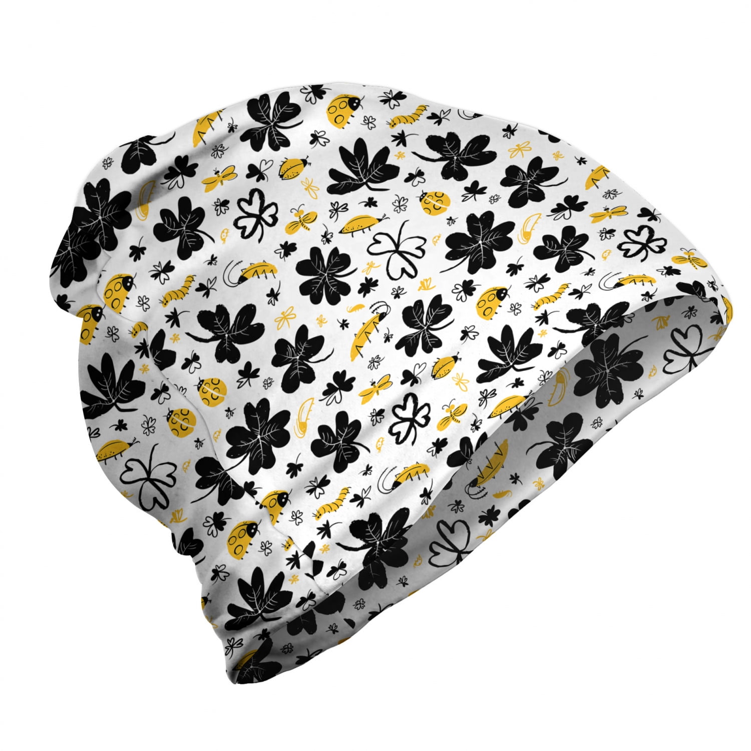 Forest Unisex Beanie, Bugs and Leaves Woodland, Hiking Outdoors ...