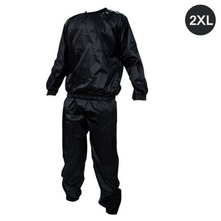 ALLOMN PVC Thickened Black Heavy Duty Sweat Sauna Suit Tracksuit For ...