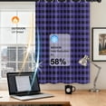 Blue and Black Checkered Pattern Blackout Curtains,Triple Weaved Fabric ...