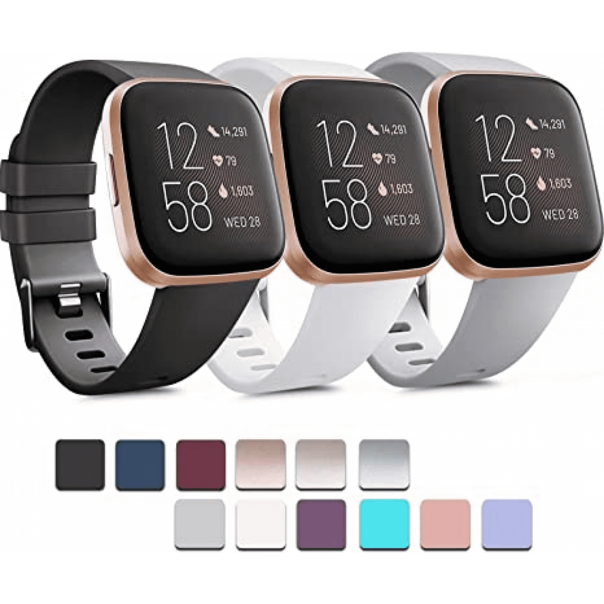 Click here for Xycca Pack 3 Soft Silicone Bands For Fitbit Versa... prices