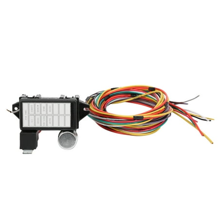 Loewten 12V Universal 8 Circuit Fuse Wire Harness Kit Vehicle Fit For ...