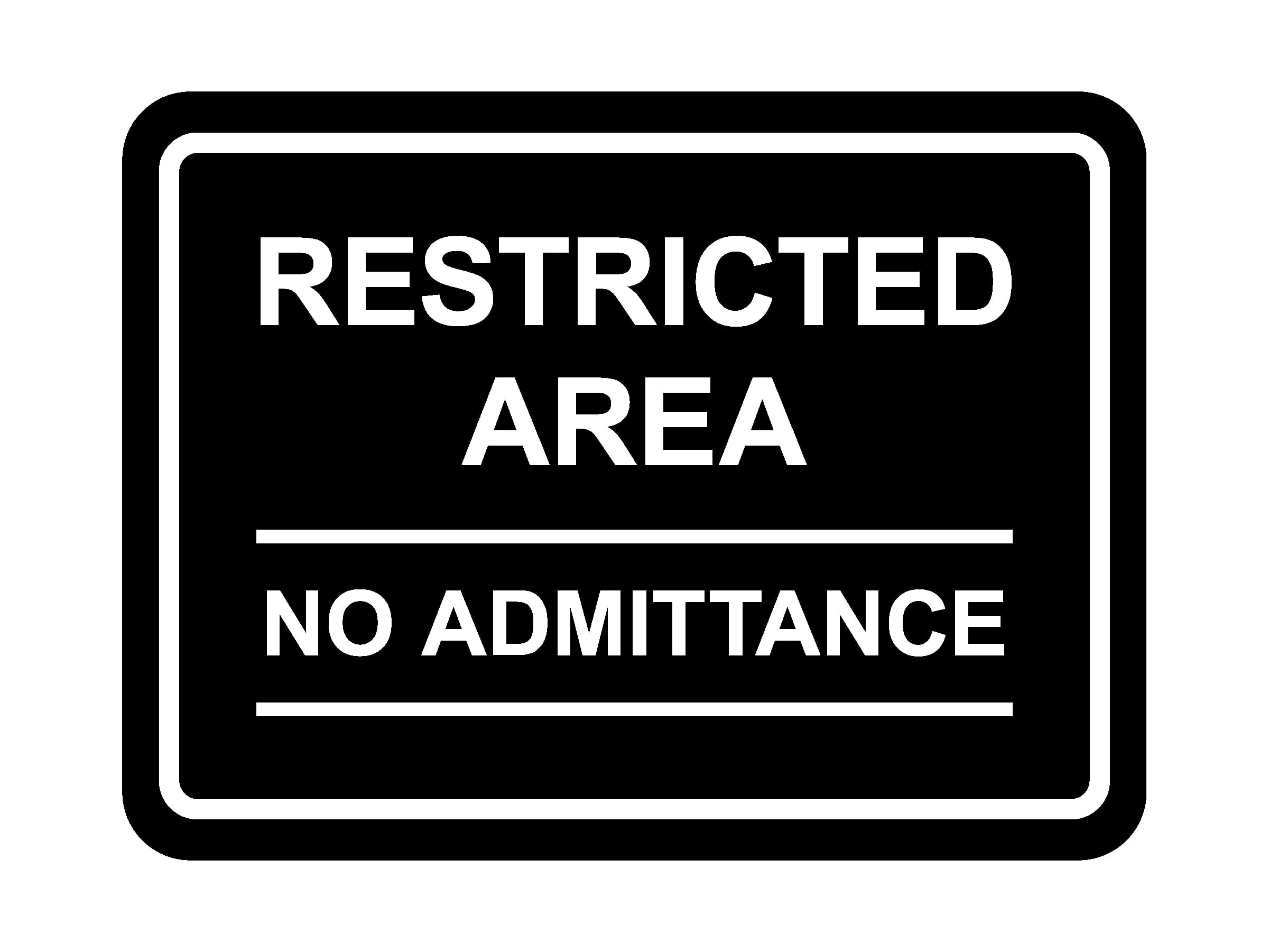 Signs ByLITA Classic Framed Restricted Area No Admittance Sign (Black ...